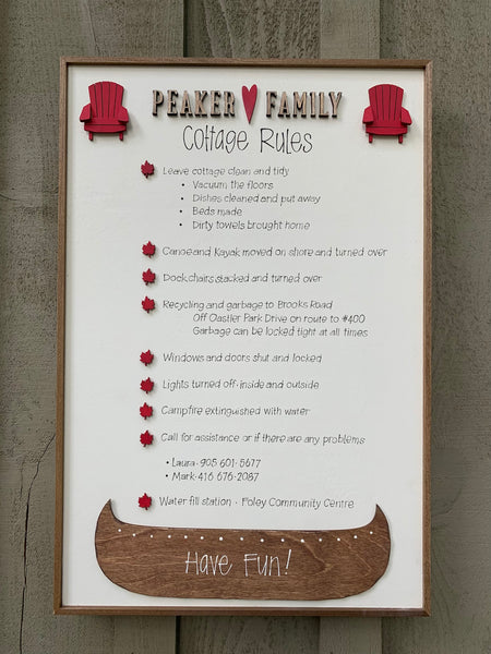 Cottage Rules – Muskoka Twig